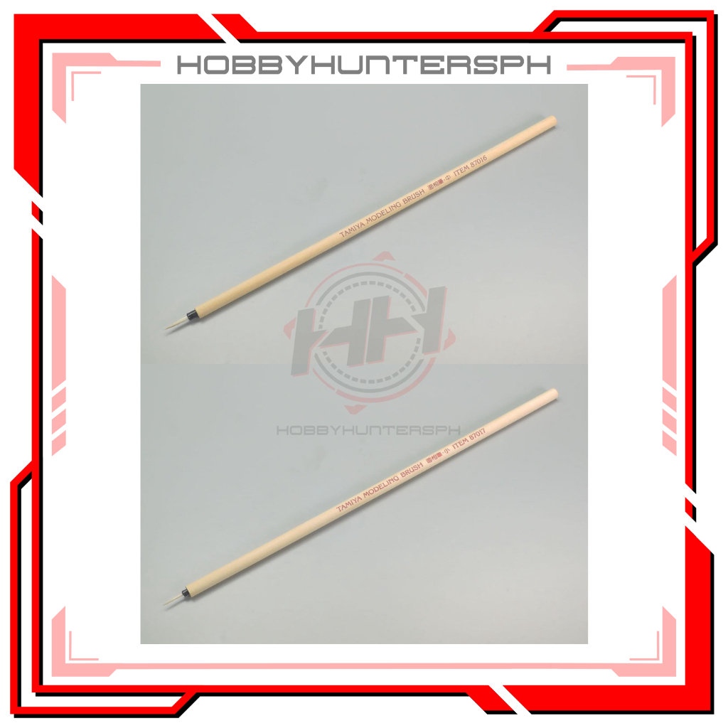 Tamiya Pointed Brush ( SMALL #87017, MEDIUM #87016 ) and Flat Brush No ...