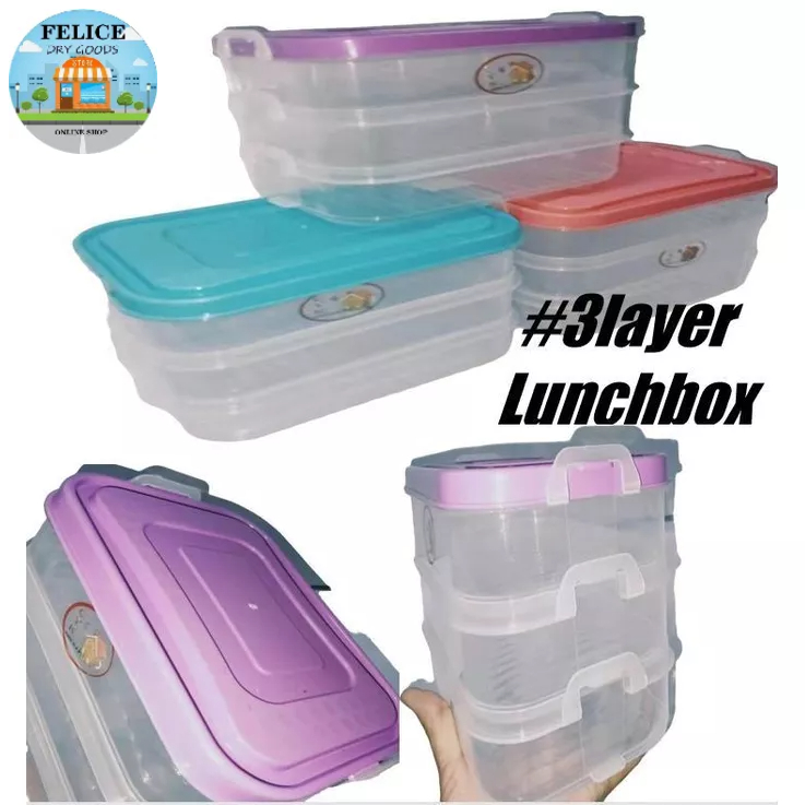 Plasticware Clear type Lunchbox School Lunchboox food storage #807 ...