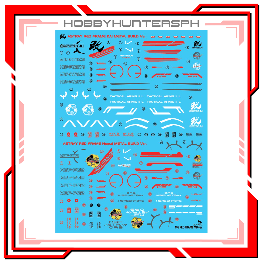 Delpi Decal MG Astray Red Frame (MB Style) Waterslide Decals | Shopee ...