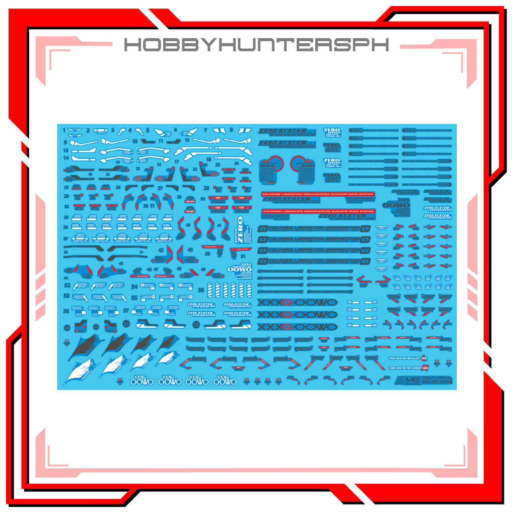 Delpi Decal MG Wing Zero Custom Waterslide Decals | Shopee Philippines