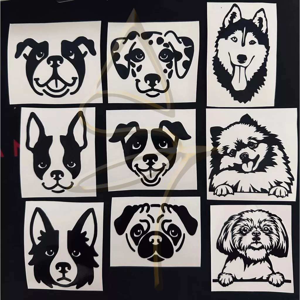 Dog Puppy Vinyl Stickers Decals for Tumbler, Flask, Laptops, Cars ...