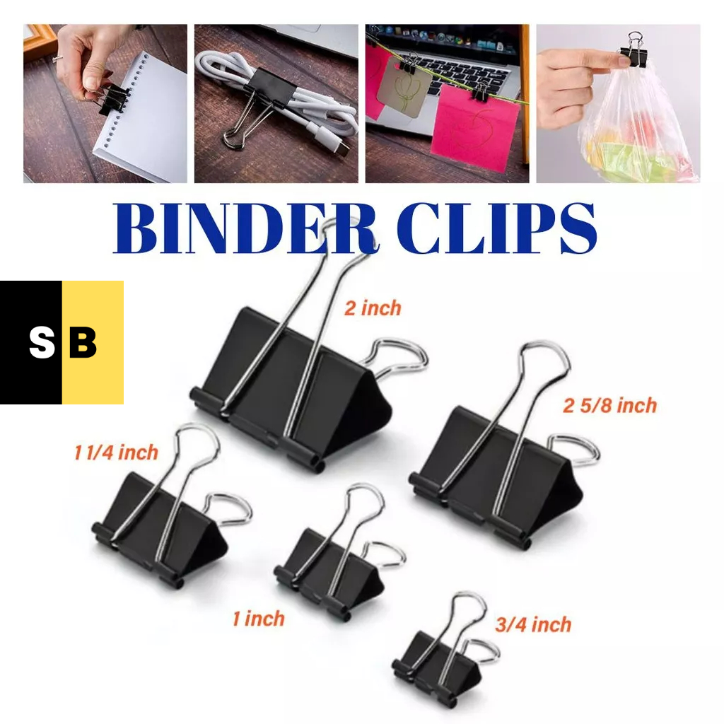 JOY Black Metal Binder Clips| Sold per Box| Paper Binder Clips| Paper ...