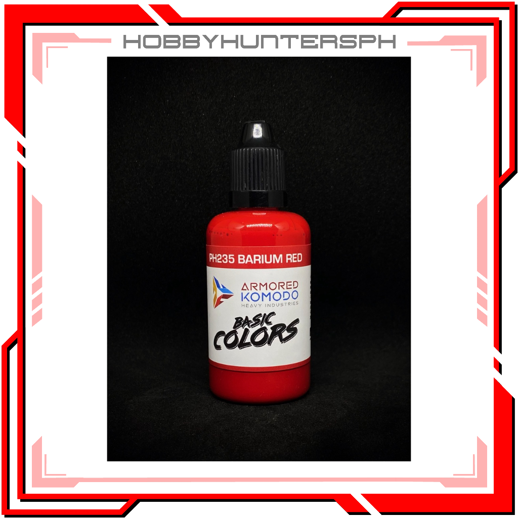ArKom PH235 Barium Red 50ml 50ml Basic Airbrush Hobby Paint Armored ...