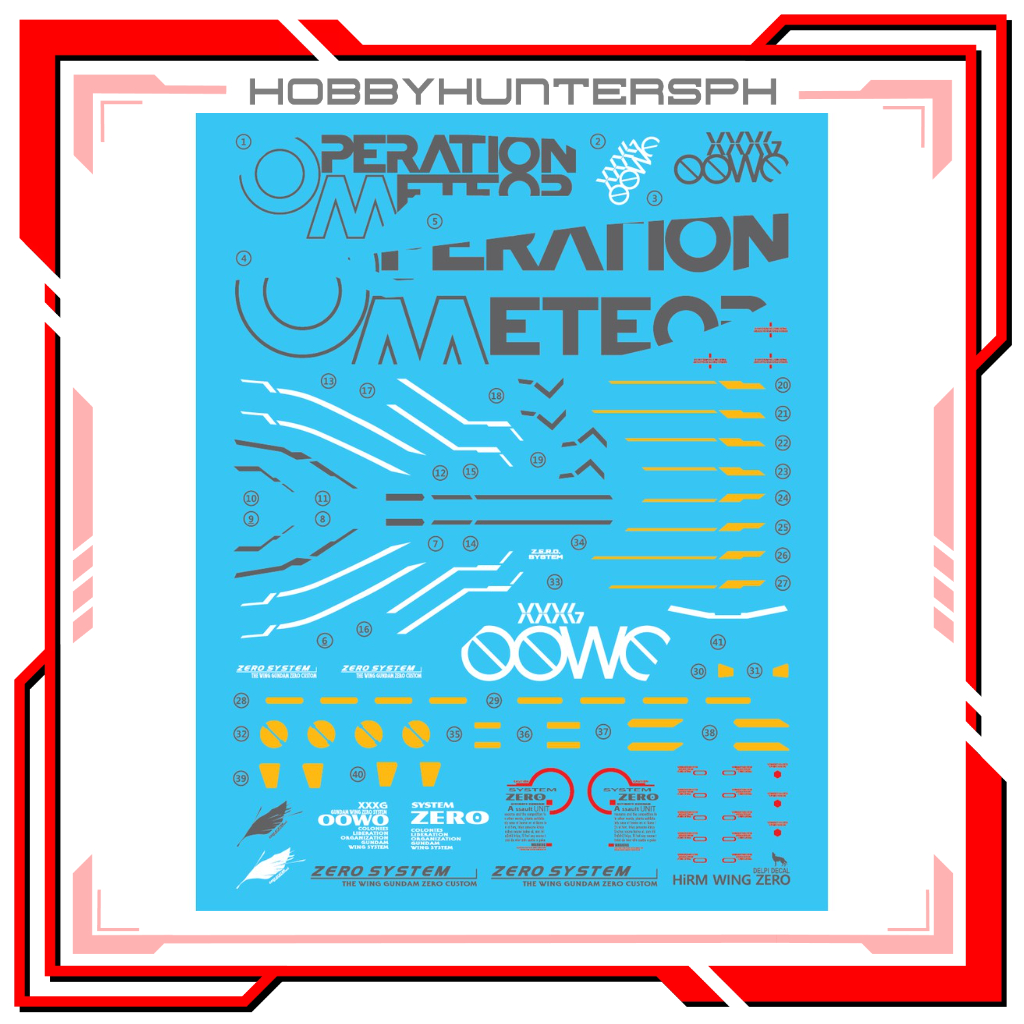 Delpi Decal High Resolution HIRM Wing Zero Holo Waterslide Decals ...