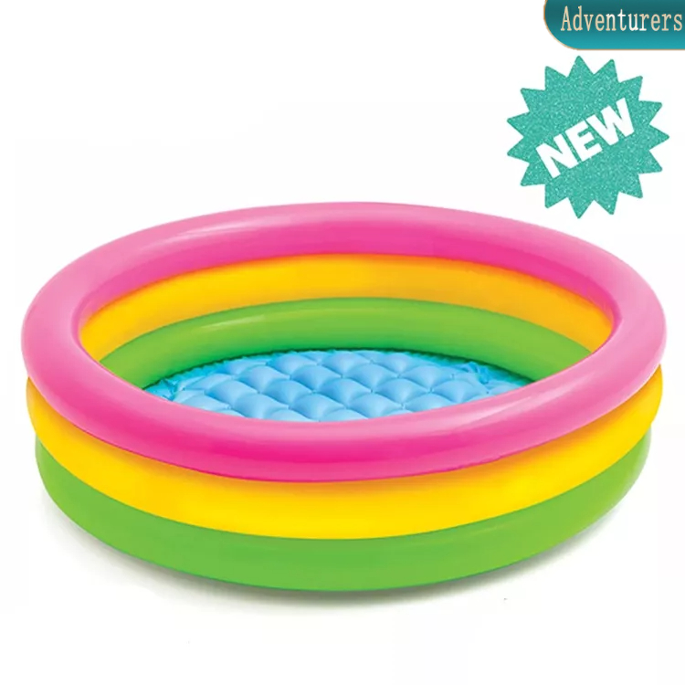 Adventurers Intex 3-Ring Inflatable Outdoor Swimming Pool (147*33cm ...