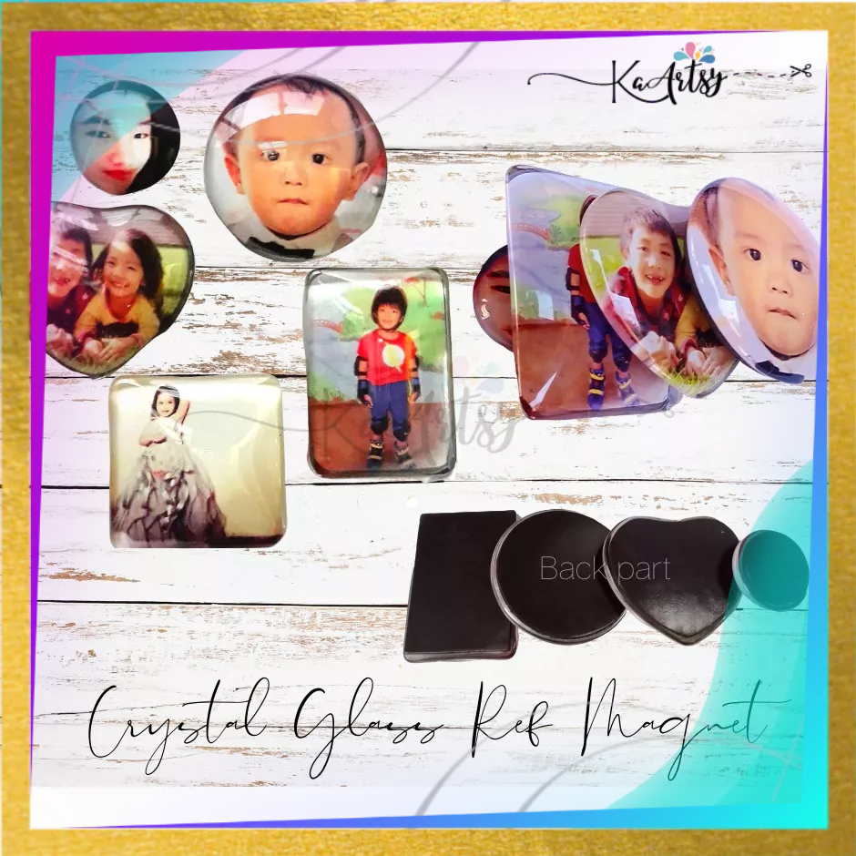 Personalized Crystal Glass Ref Magnet | Shopee Philippines