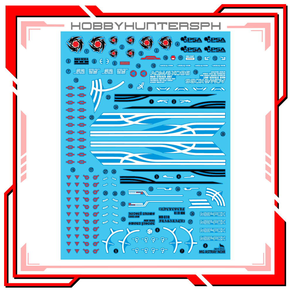 Delpi Decal MG Astray Noir Holo Waterslide Decals | Shopee Philippines