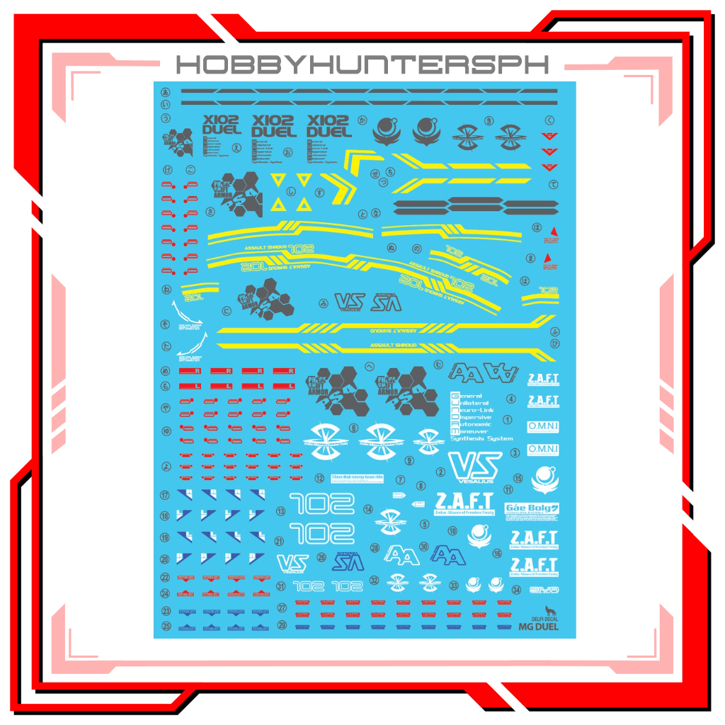 Delpi Decal MG Duel Assault Shroud Waterslide Decals | Shopee Philippines