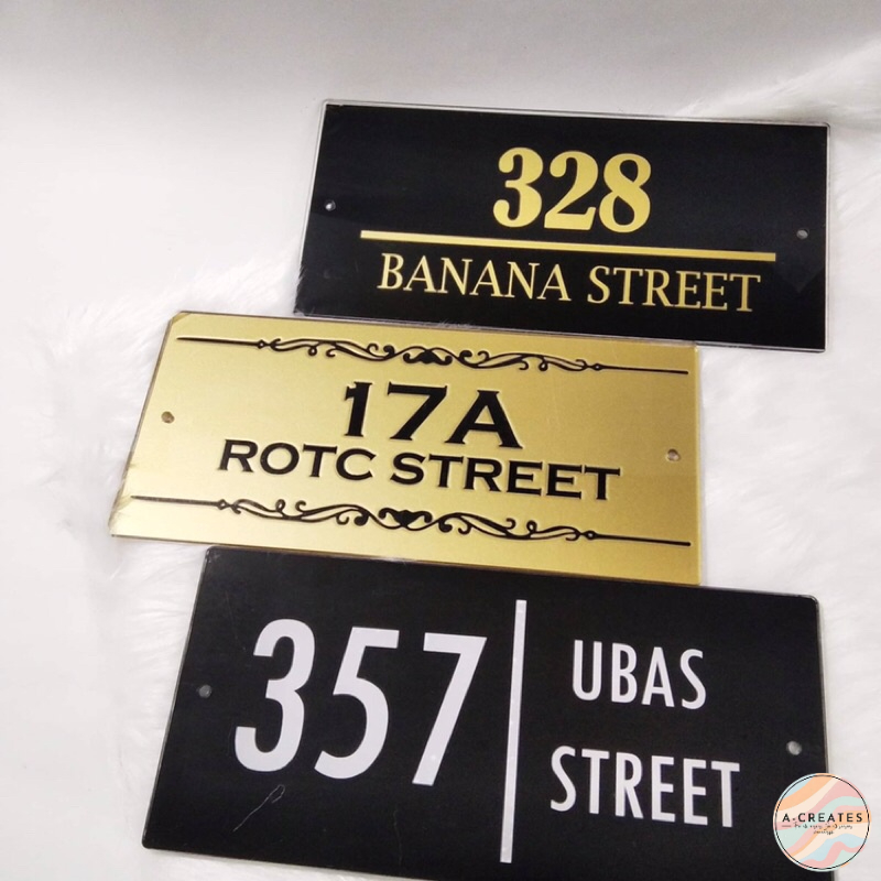 Customize house plate / house address / office label | Shopee Philippines