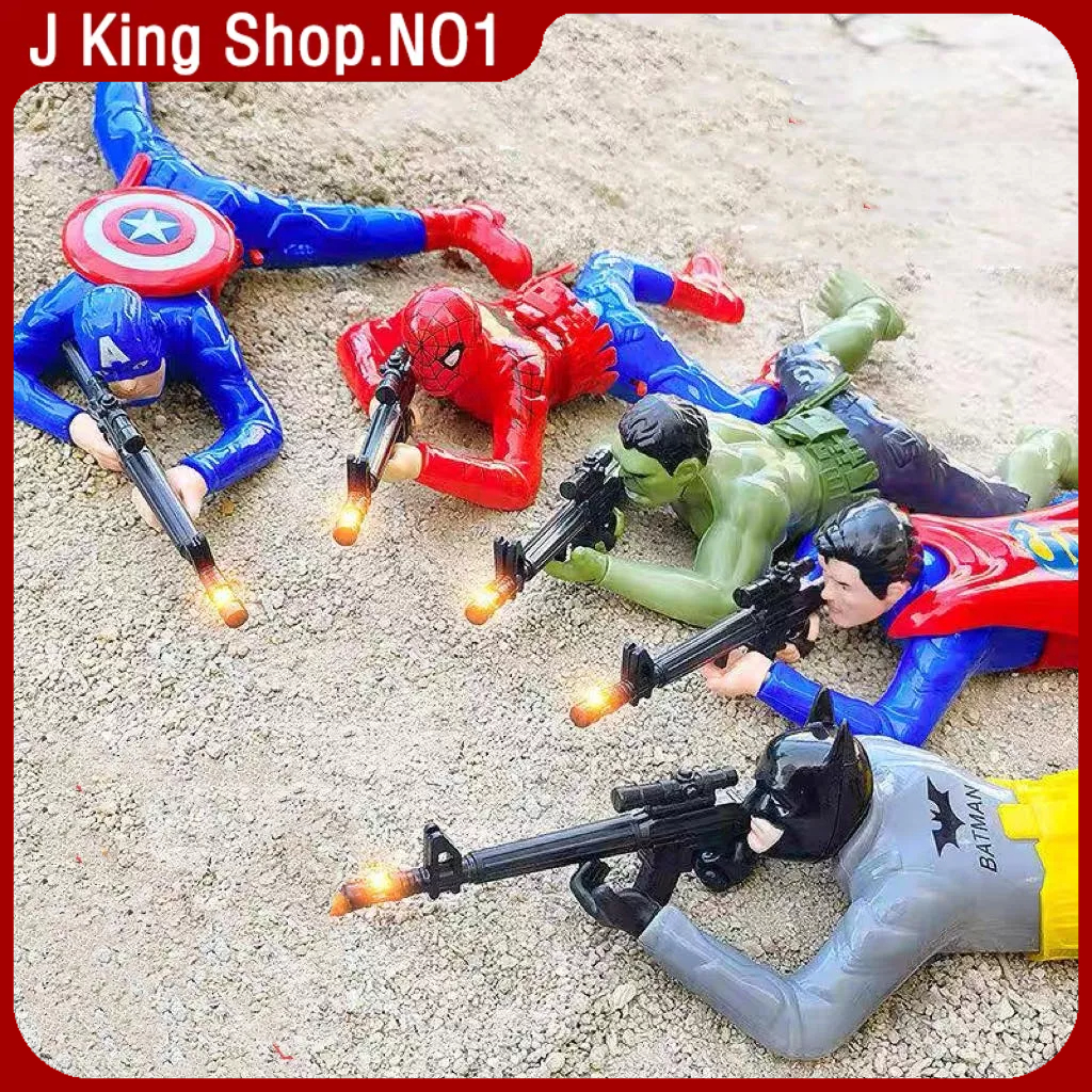 J King #Crawling Avengers Super Heroes Characters Battery Operated Toy ...