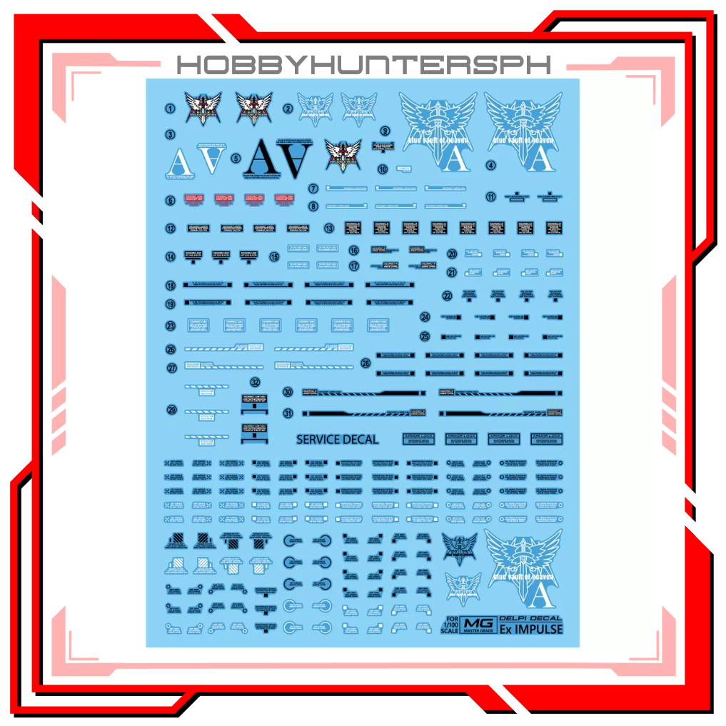 Delpi Decal MG Ex Impulse Waterslide Decals | Shopee Philippines