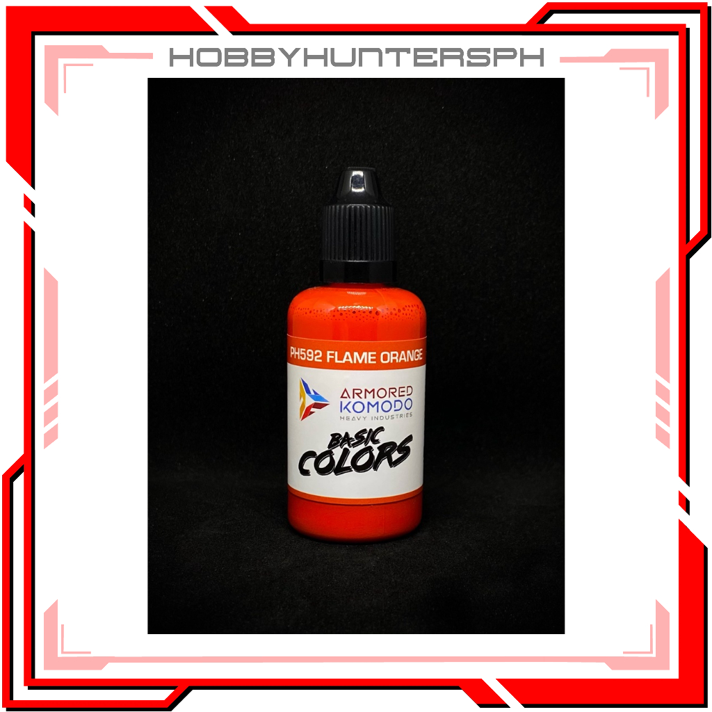 ArKom PH592 Flame Orange 50ml Basic Airbrush Hobby Paint Armored Komodo ...