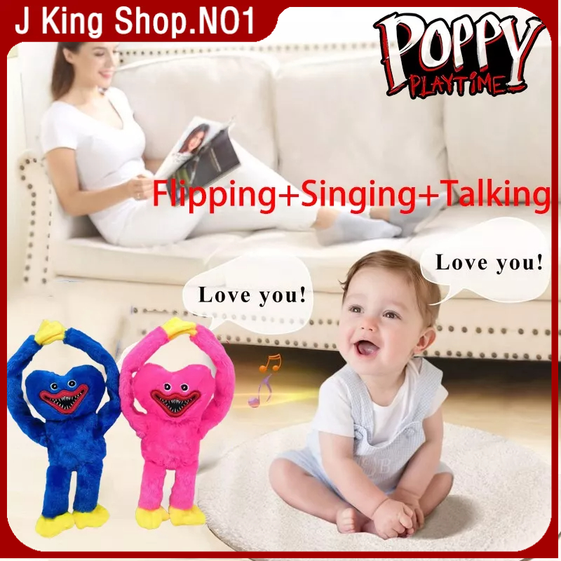 J King #Cute Electric Flipping Huggy Wuggy Plush Toy Poppy Playtime ...