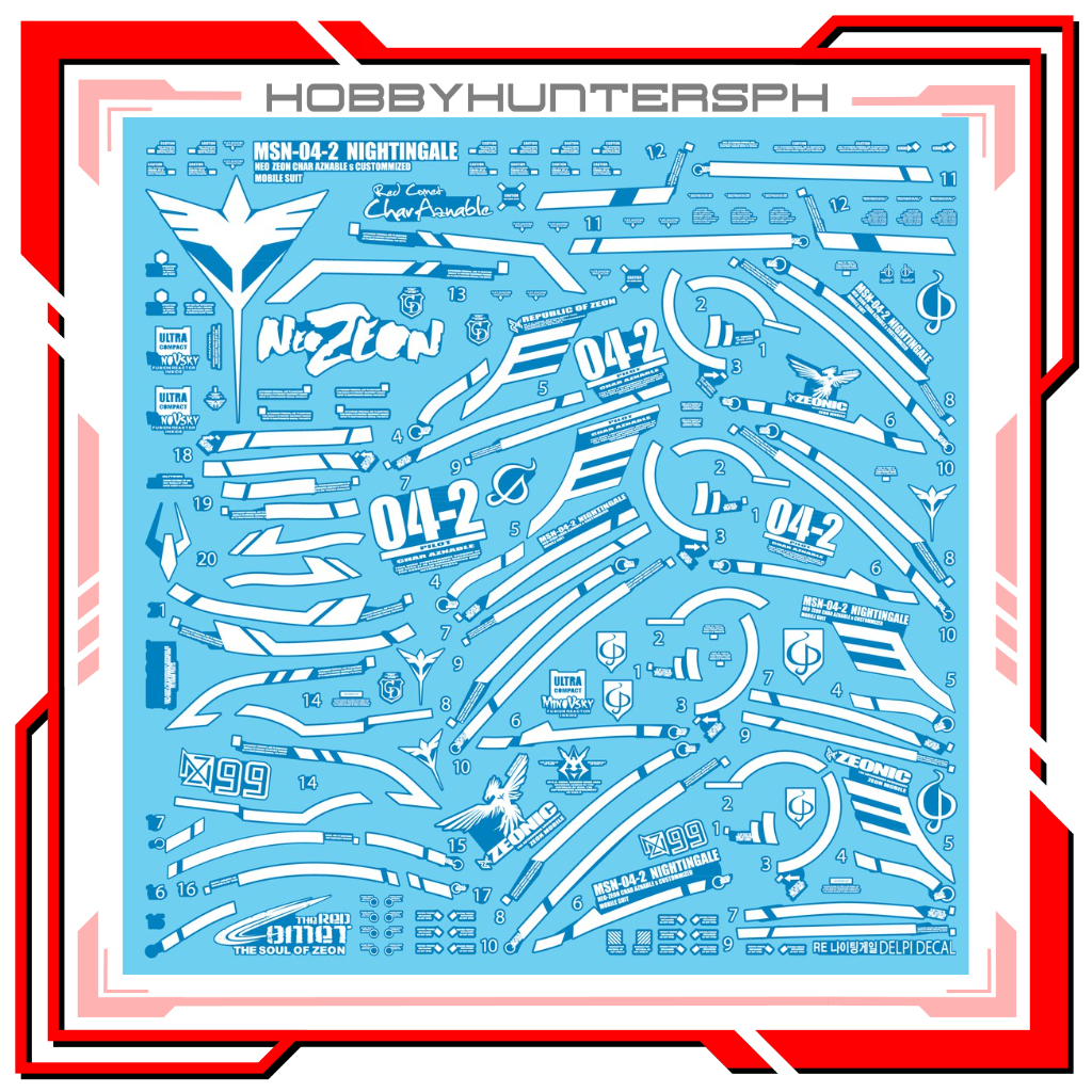 Delpi Decal RE/100 Nightingale Waterslide Decals | Shopee Philippines