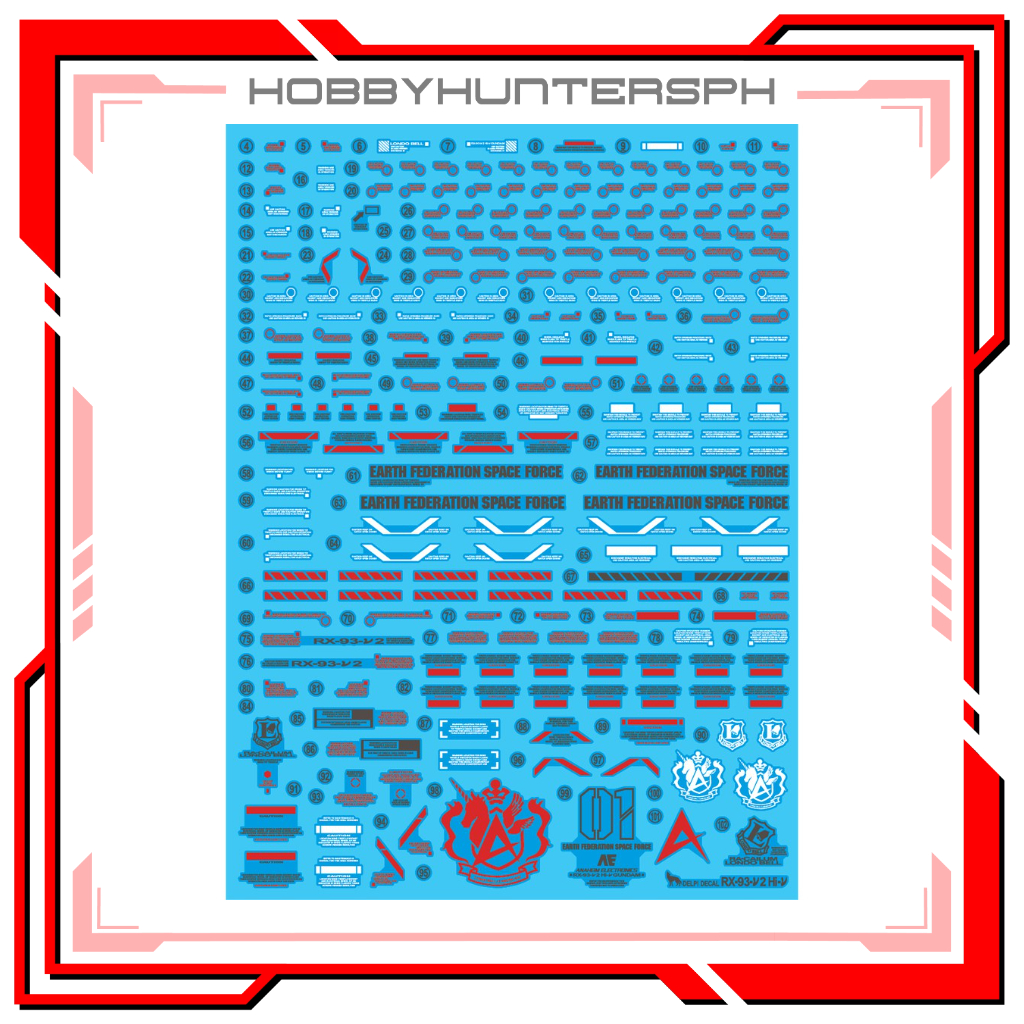 Delpi Decal MG RX-93-V2 Hi-Nu "Hi-V" Ver.Ka Waterslide Decals | Shopee Philippines