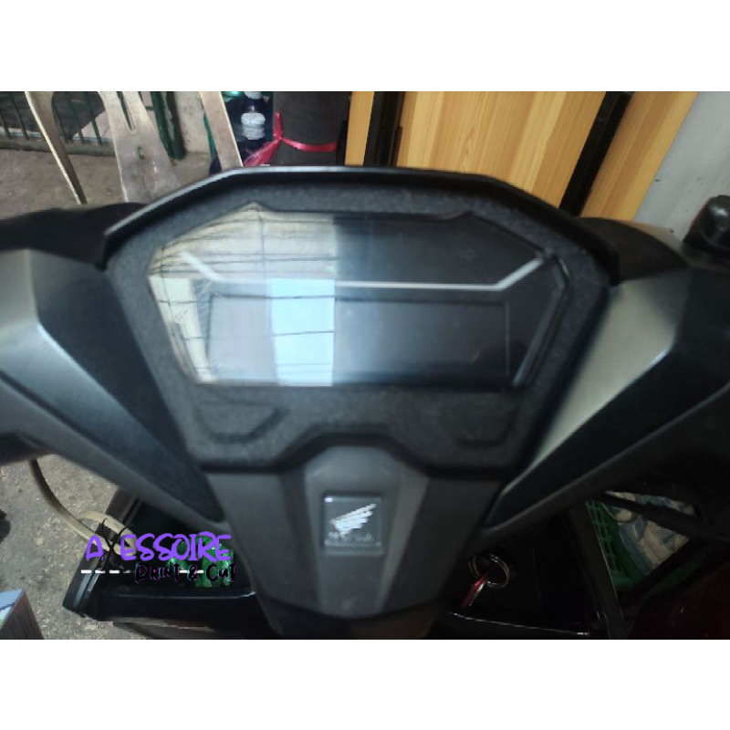 2in1 Click V2/V3 Panel Gauge Protector black glitter with lens | Shopee ...