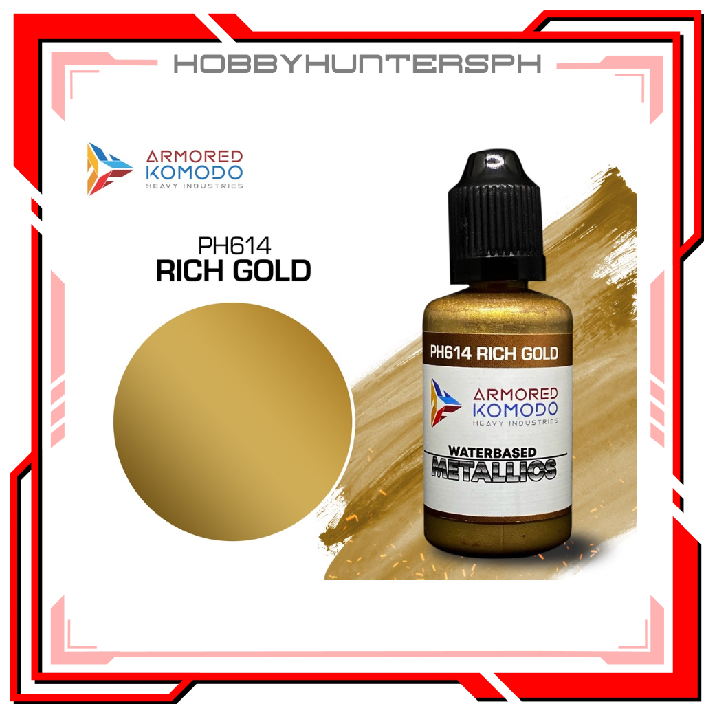 ArKom PH614 Rich Gold Waterbased Acrylic Paint Armored Komodo | Shopee ...