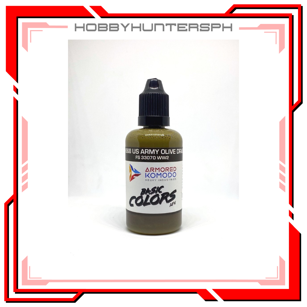 ArKom PH368 US Army Olive Drab FS33070 50ml Armored Komodo Airbrush ...