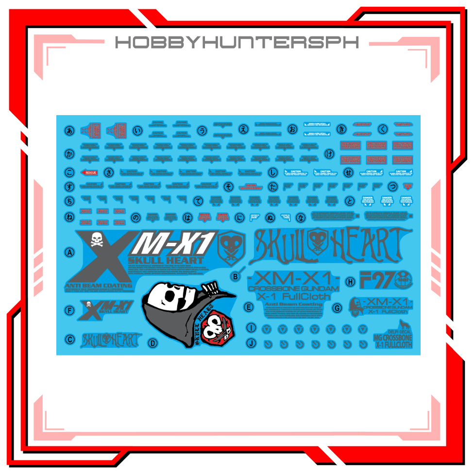 Delpi Decal MG Crossbone X1 Full Cloth Waterslide Decals | Shopee ...