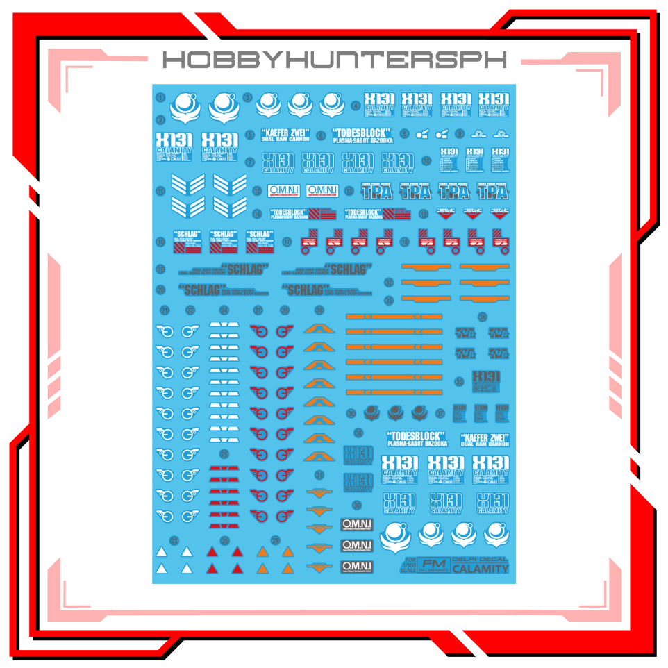 Delpi Decal FM 1/100 Calamity Waterslide Decals | Shopee Philippines