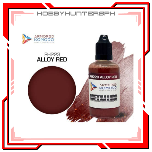 ArKom PH223 Alloy Red Metallic Pearl Airbrush Paint (Armored Komodo ...