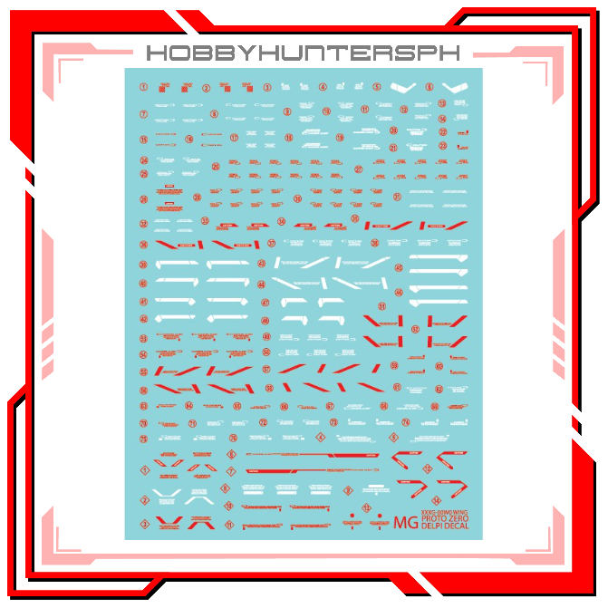 Delpi Decal MG Wing Proto Zero Waterslide Decals | Shopee Philippines