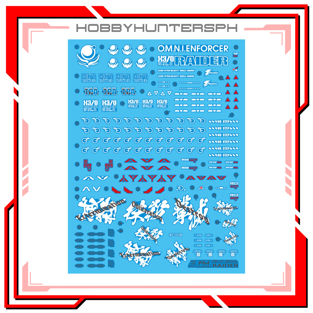 Delpi Decal FM 1/100 Raider Waterslide Decals | Shopee Philippines
