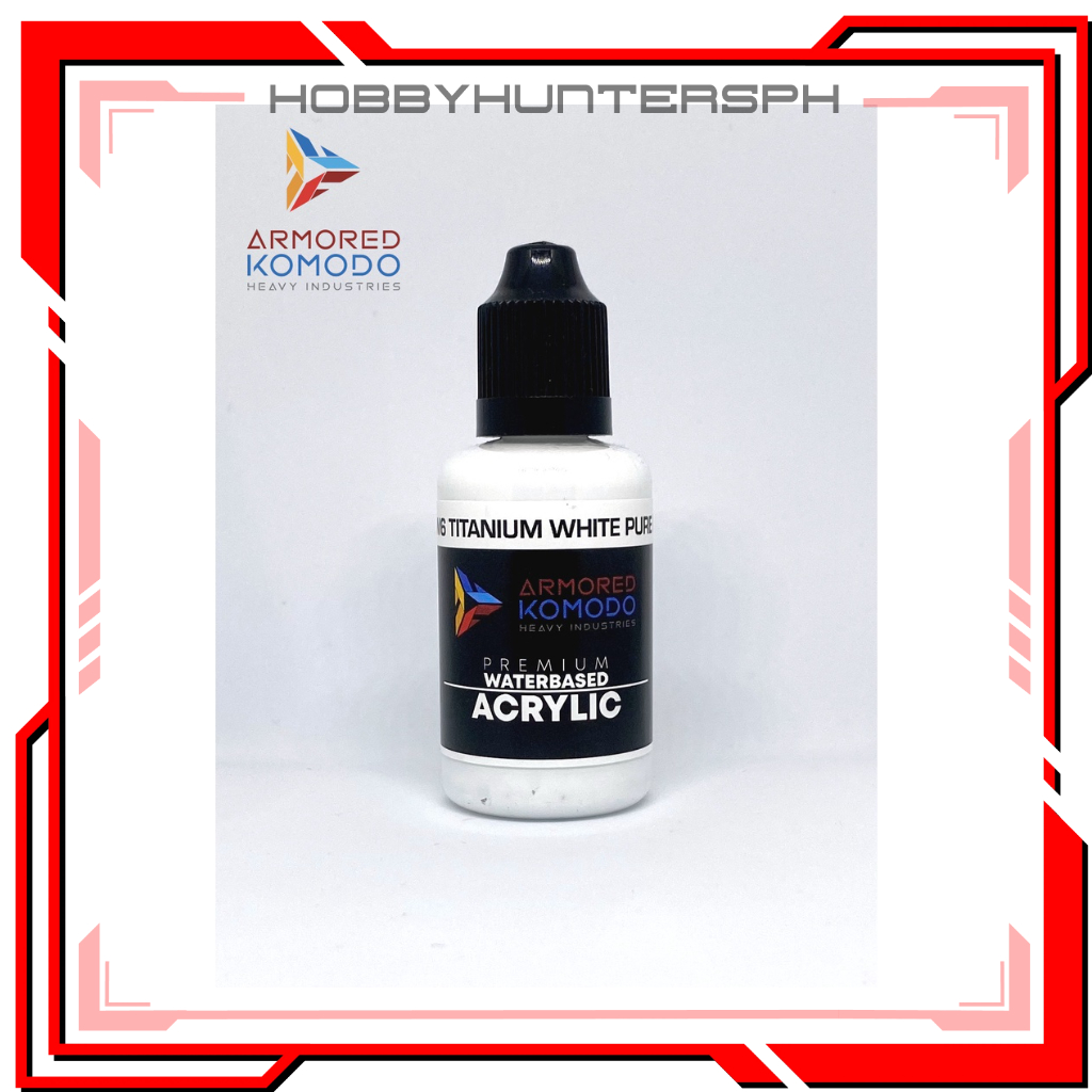 ArKom PH729 PW6 Titanium White 30ml Armored Komodo Premium Waterbased Acrylic | Shopee Philippines
