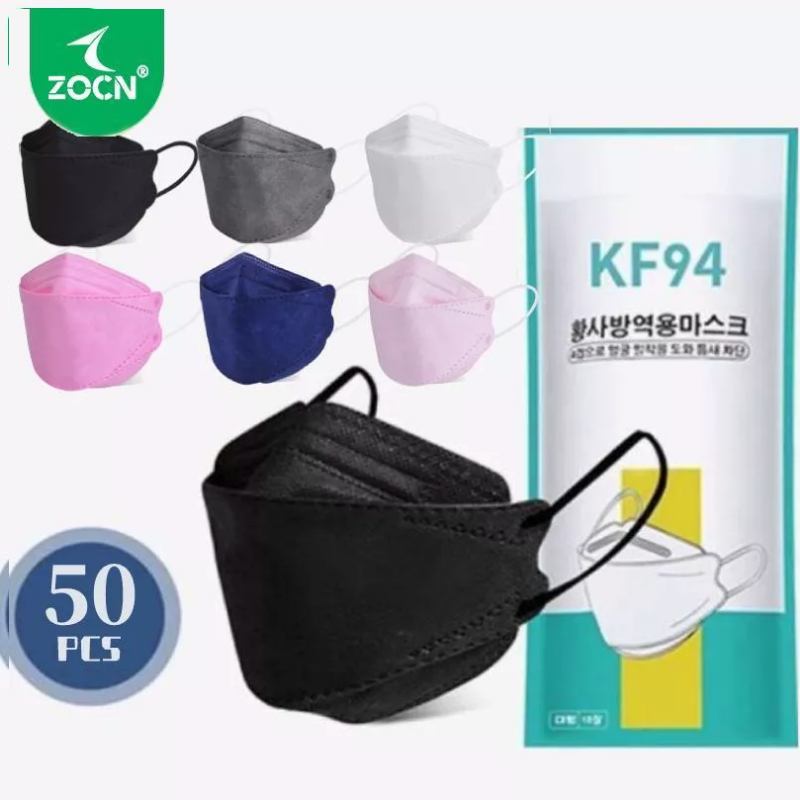 Kf94 Face Mask 4 Facemask Disposable Korean Style 3D 4Ply Adult 10pcs ...