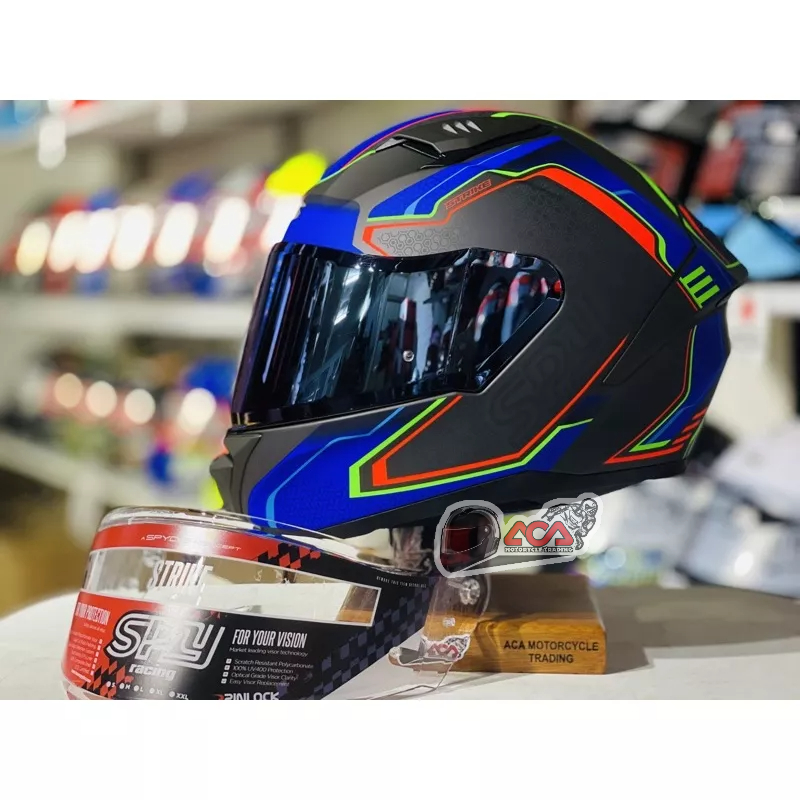 SPYDER STRIKE G S6 Full-face Single Visor Helmet + Free Clear Visor ...