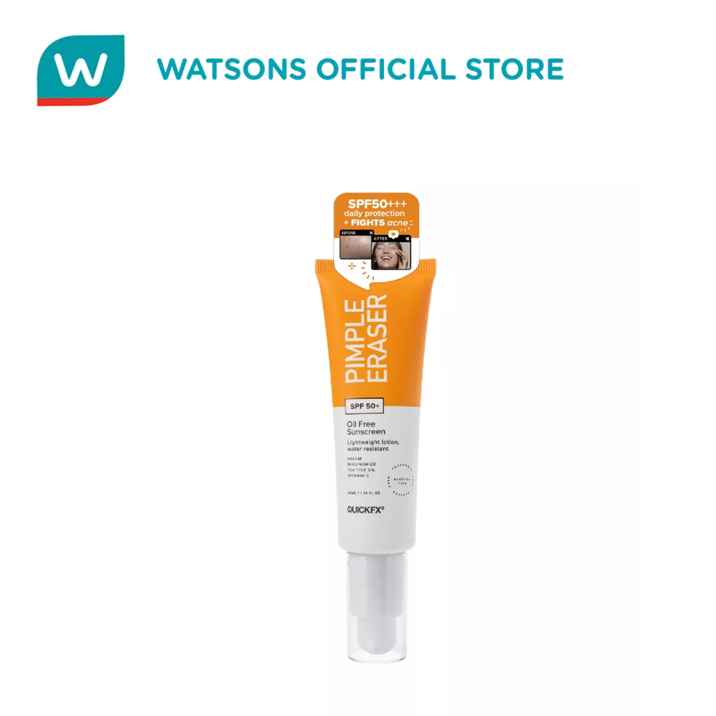 QUICKFX Pimple Eraser Oil Free Sunscreen with SPF 50+ 50ML | Shopee ...