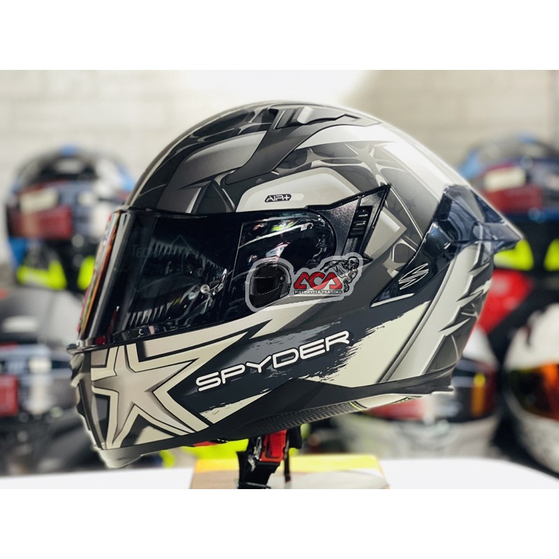 Spyder FURY KINETIC S4 Fullface Helmet with Dual Visor (Free Clear ...