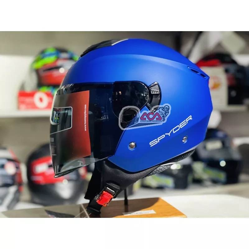 SPYDER ZYLON Half-Face Dual Visor Helmet (w/ Spare Visor) | Shopee ...