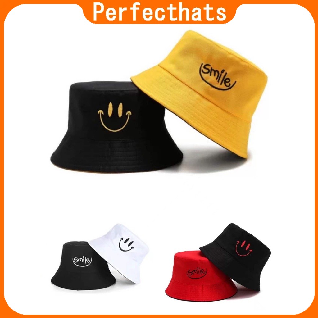 Perfect #Double Sided Smiley Reversible Bucket Hat Unisex Waway Hat For ...