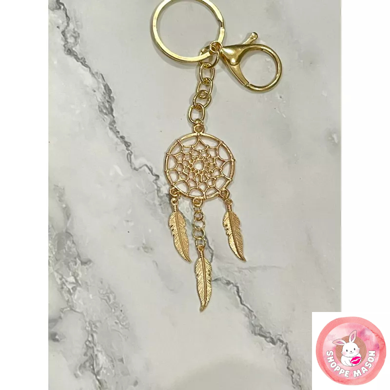 Dream Catcher Keychain Keyhole Charm Keychains Antique Silver and ...