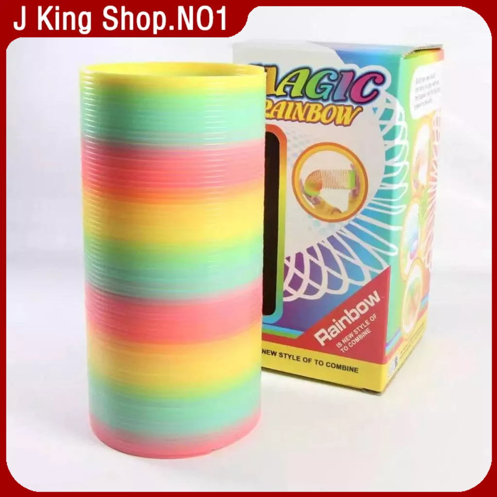 J King #Magic Rainbow Spring Slinky Toys Long Plastic Magic Spring ...