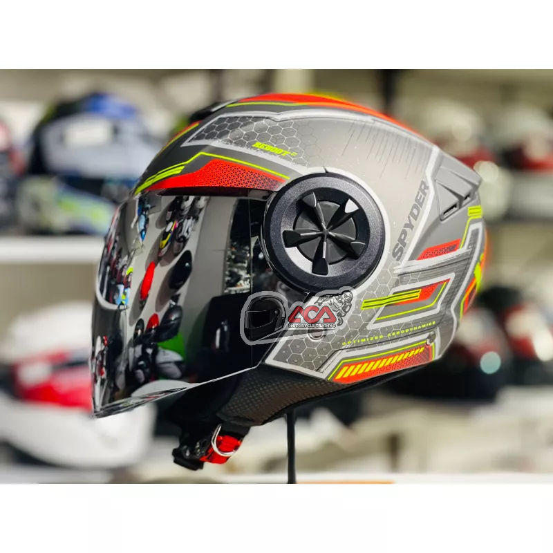 SPYDER REBOOT ATLAS S6 Half-Face Helmet with Free Clear Visor | Shopee ...