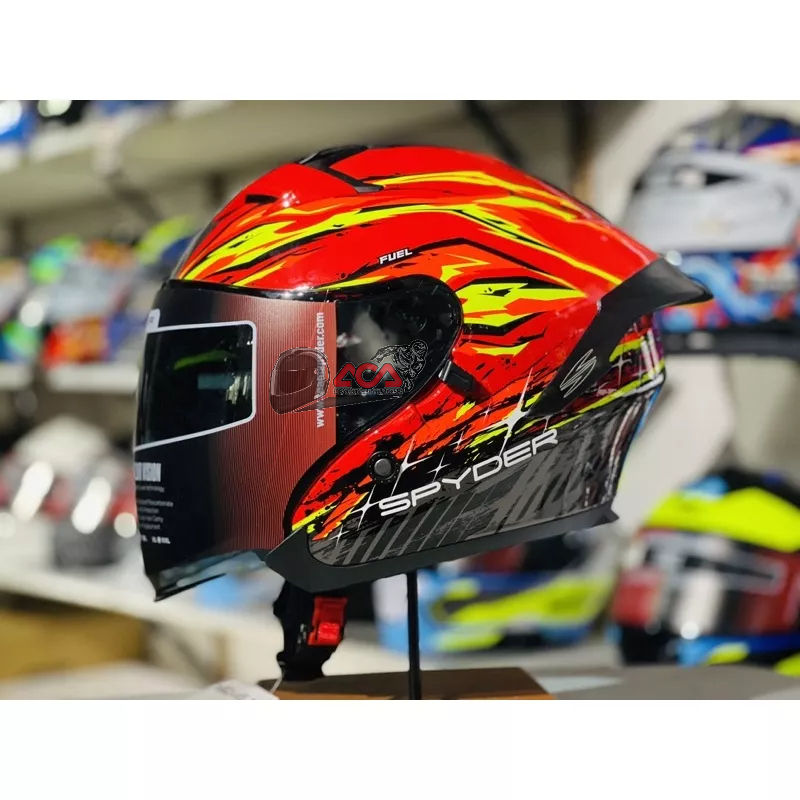 SPYDER FUEL S1 Half-Face Helmet with Dual Visor (Free Clear Visor ...