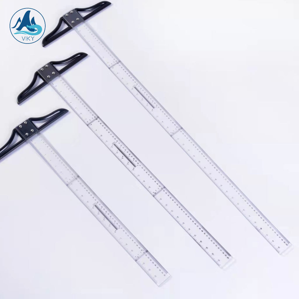 (COD)60/80cm T Square Ruler Acrylic Transparent T-Ruler for Art Framing ...