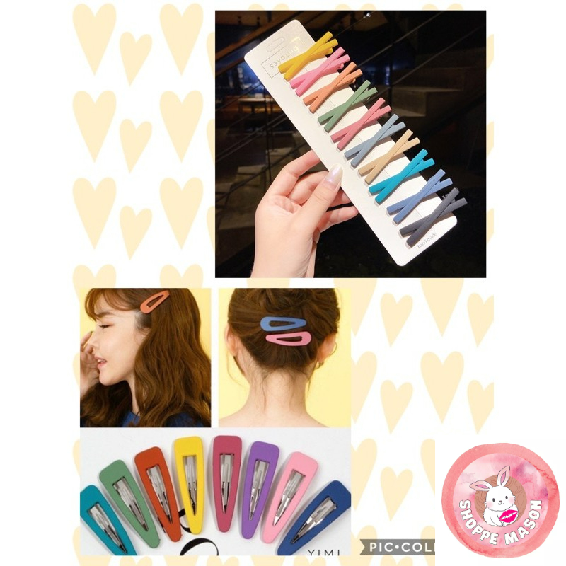 Assorted Color Per piece Korean Hair Pin Hair Clip Matte Clips | Shopee ...