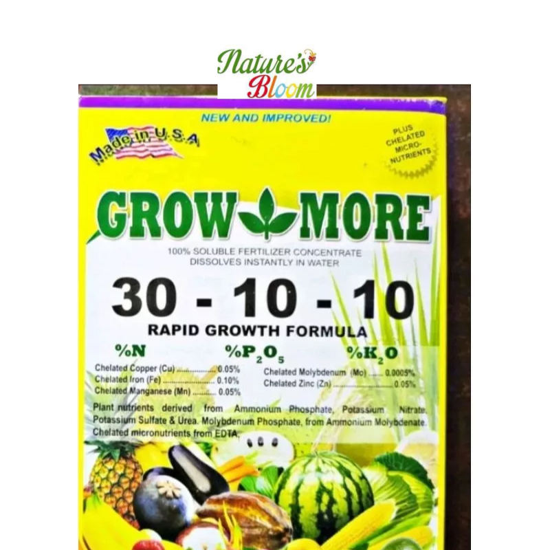 GROW MORE SAGREX 30-10-10 WATER SOLUBLE FOLIAR FERTILIZER 1 KG | Shopee ...