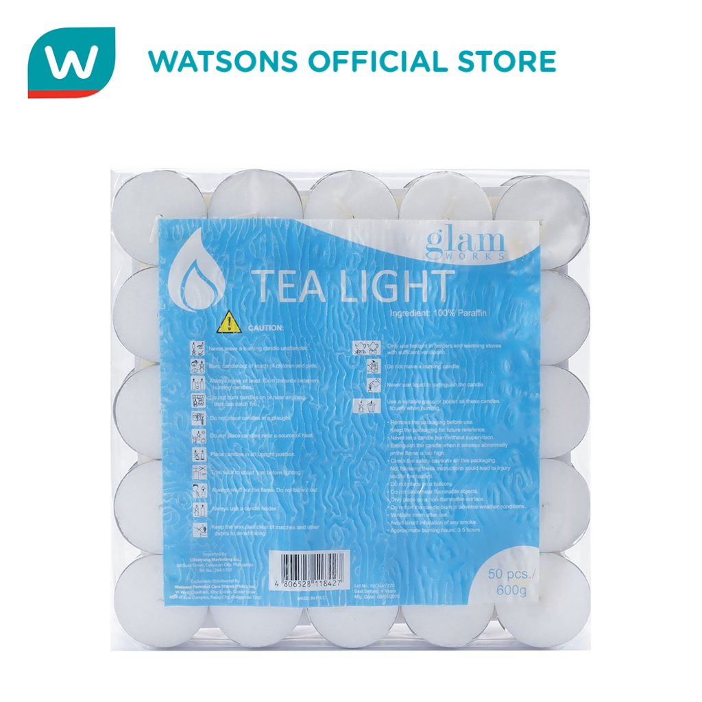 GLAMWORKS Tea Light Candle 50s | Shopee Philippines