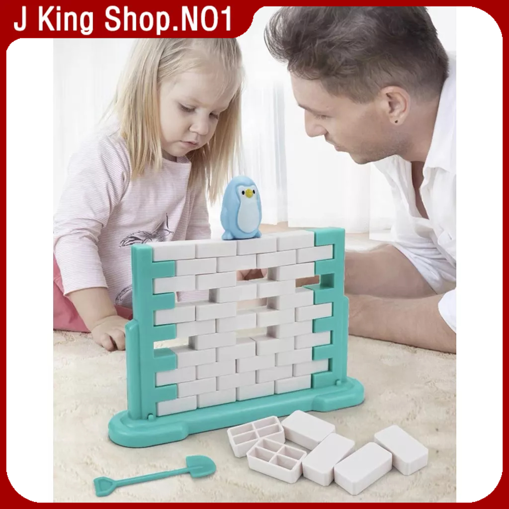 J King #Save Penguin Building Block Wall Toys Funny Family Kids Table Game Adult Toy Gift ...