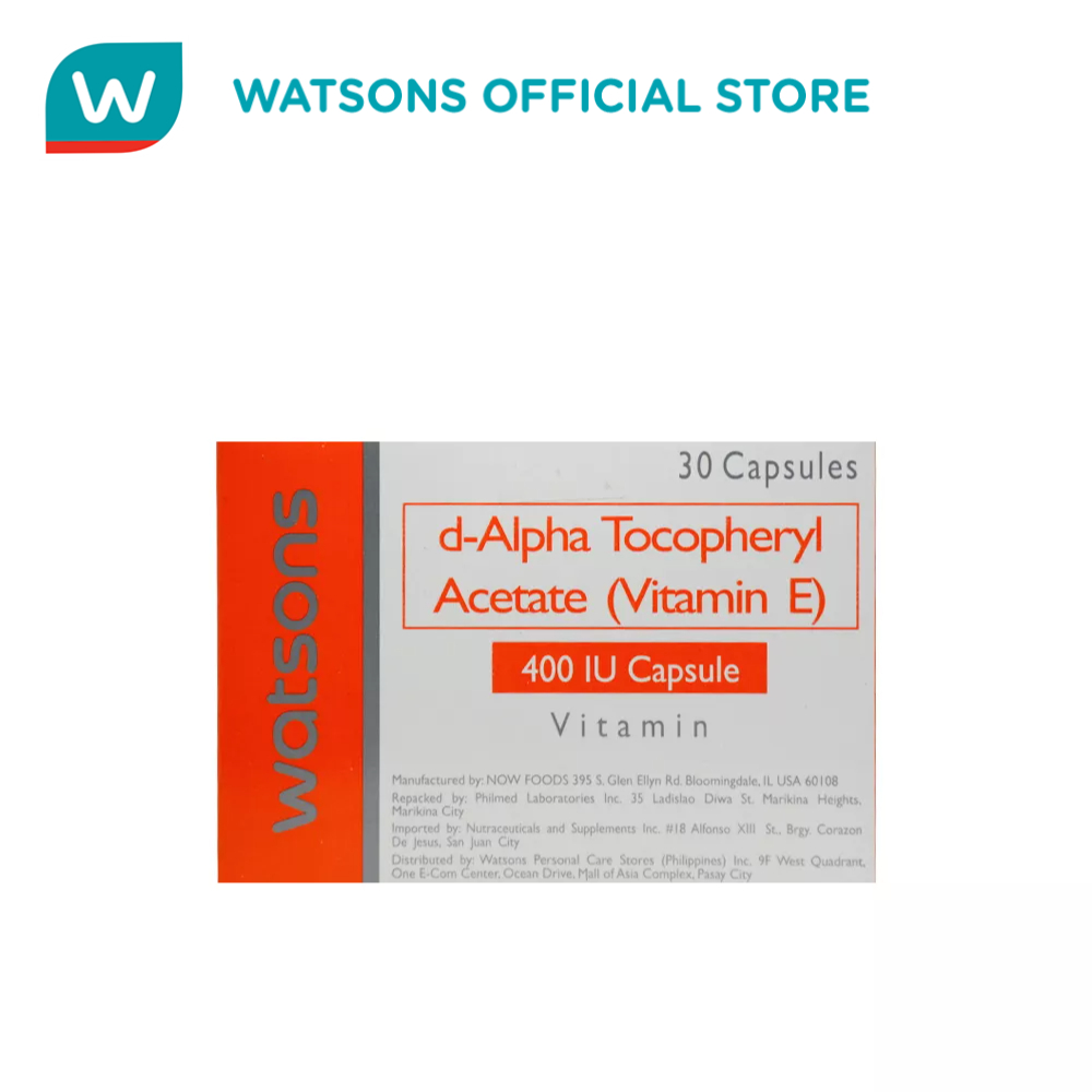WATSONS Vitamin E 400IU Tablet (sold per tablet) | Shopee Philippines
