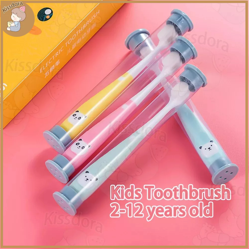 Kissdora baby toothbrush 2-12 years old cute bear design toothbrush for ...