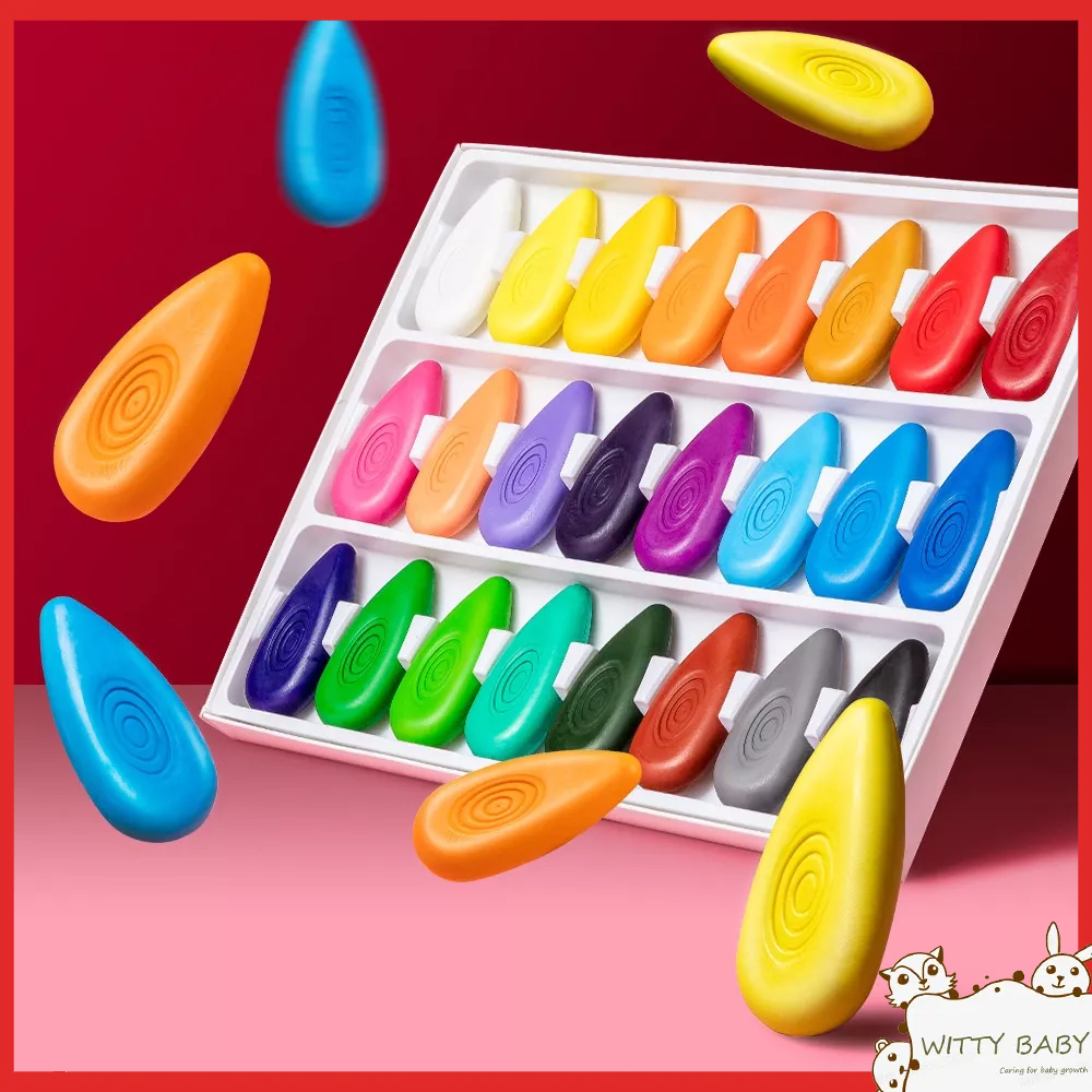 WB 12/24 color graffiti brush water drop crayons children's oil ...