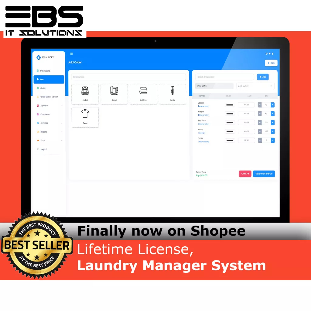 EZ LAUNDRY Management System with POS | Shopee Philippines