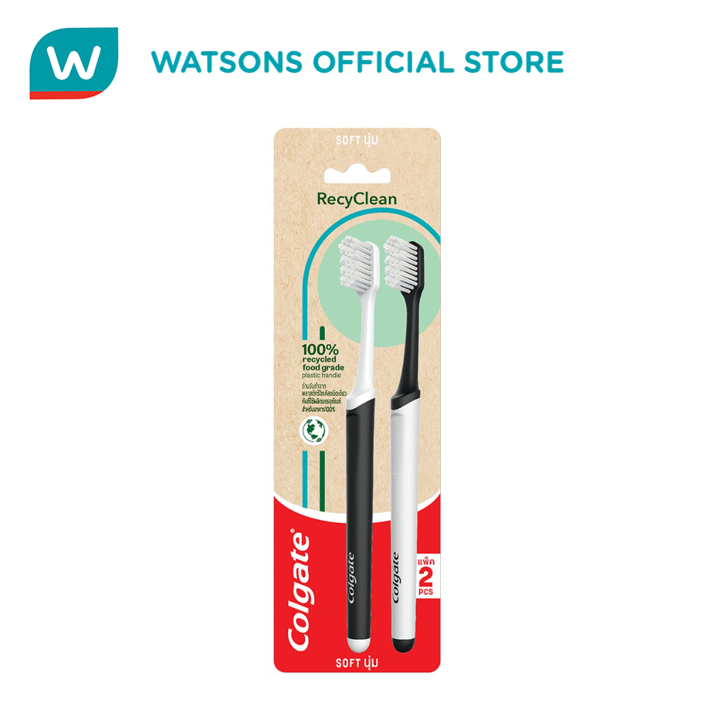 COLGATE Recyclean Toothbrush Twin Pack 2pcs | Shopee Philippines