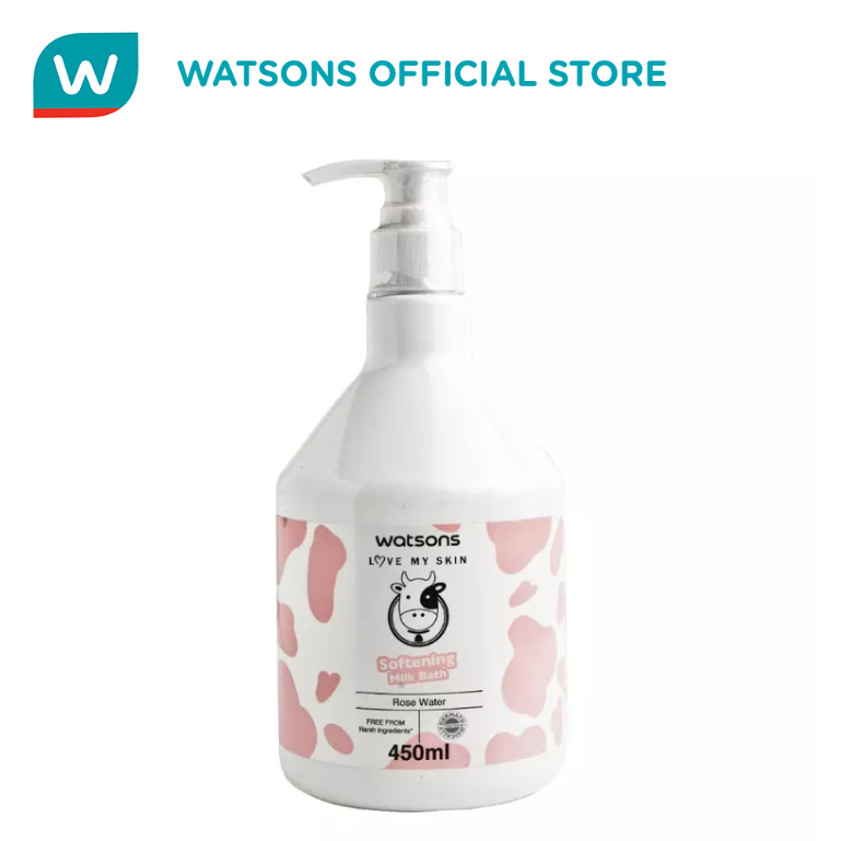 WATSONS Love My Skin Softening Milk Bath Rose Water 450ml | Shopee ...