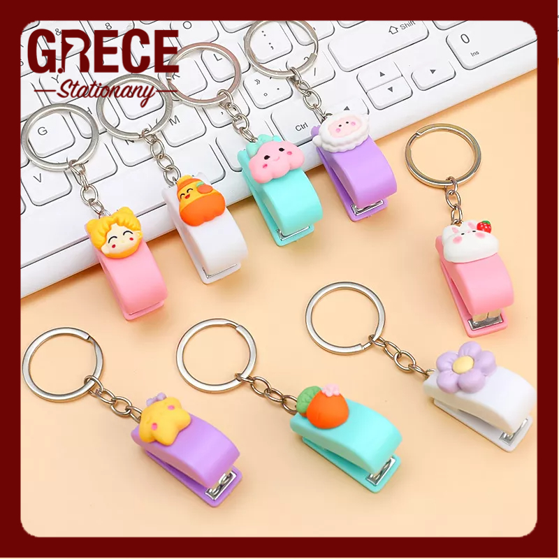 Cute Portable stapler with keychain school supplies | Shopee Philippines